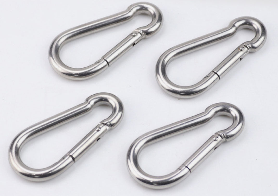 Spring Snap Hook Carabiner 4pcs M8 0.31inch Stainless Steel Heavy Duty ...